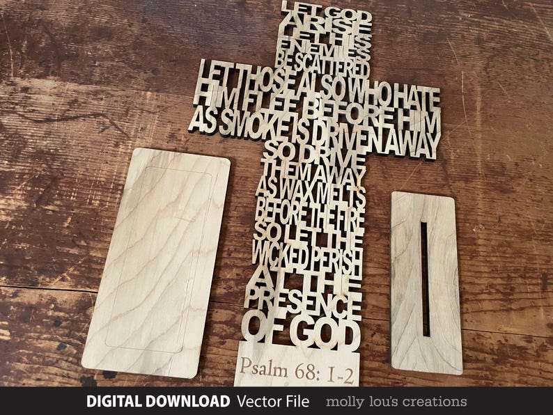 Scripture Cross Laser Cut File, Home Decor (digital Download) - Etsy
