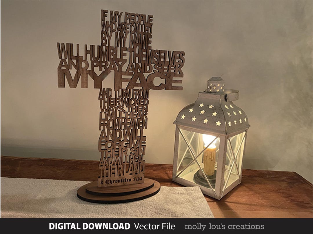 Prayer Cross Laser Cut File: Scripture Home Decor (digital Download) - Etsy