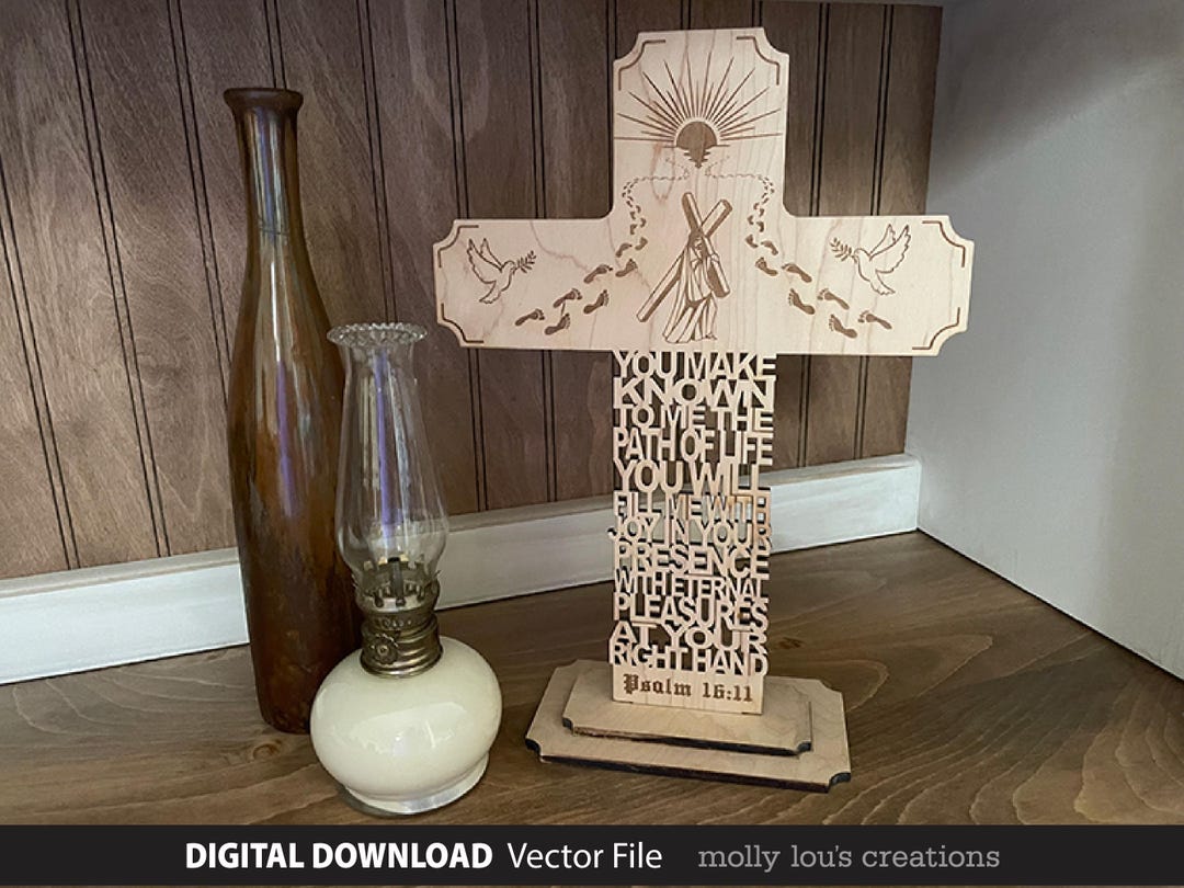 Scripture Cross Laser Cut File: Psalms Home Decor (digital Download) - Etsy