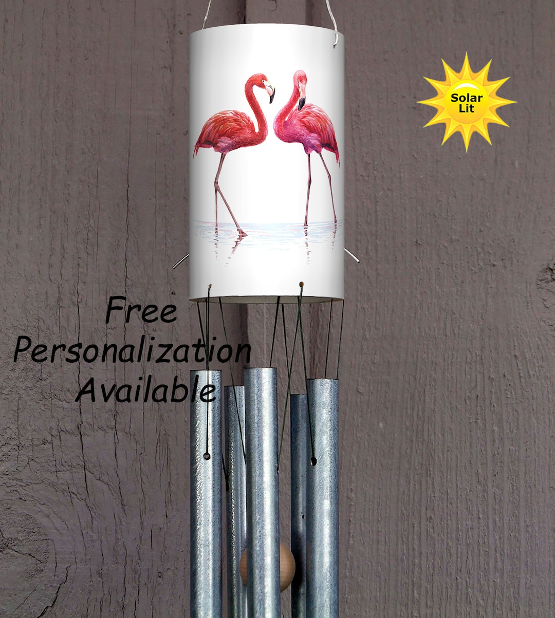 Flamingo Wind Chime Flamingo Memorial Custom Memorial Wind - Etsy