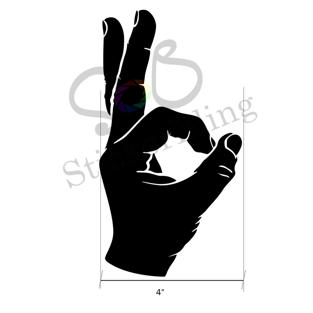 OK Hand Sign 4 X 7.5 Die Cut Vinyl Decal Sticker - Etsy
