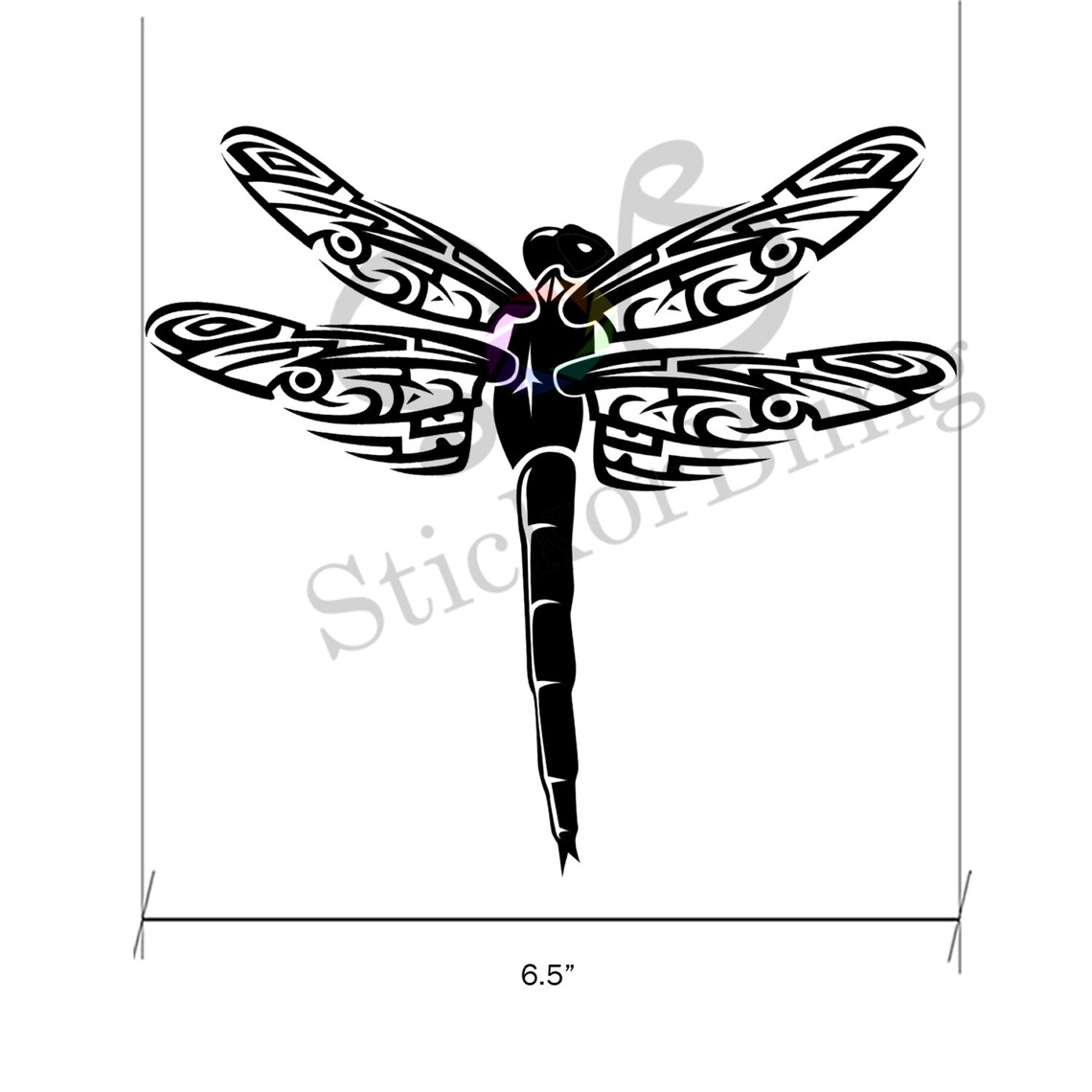 Dragonfly Tribal 6.5 Die Cut Vinyl Decal Sticker Car | Etsy