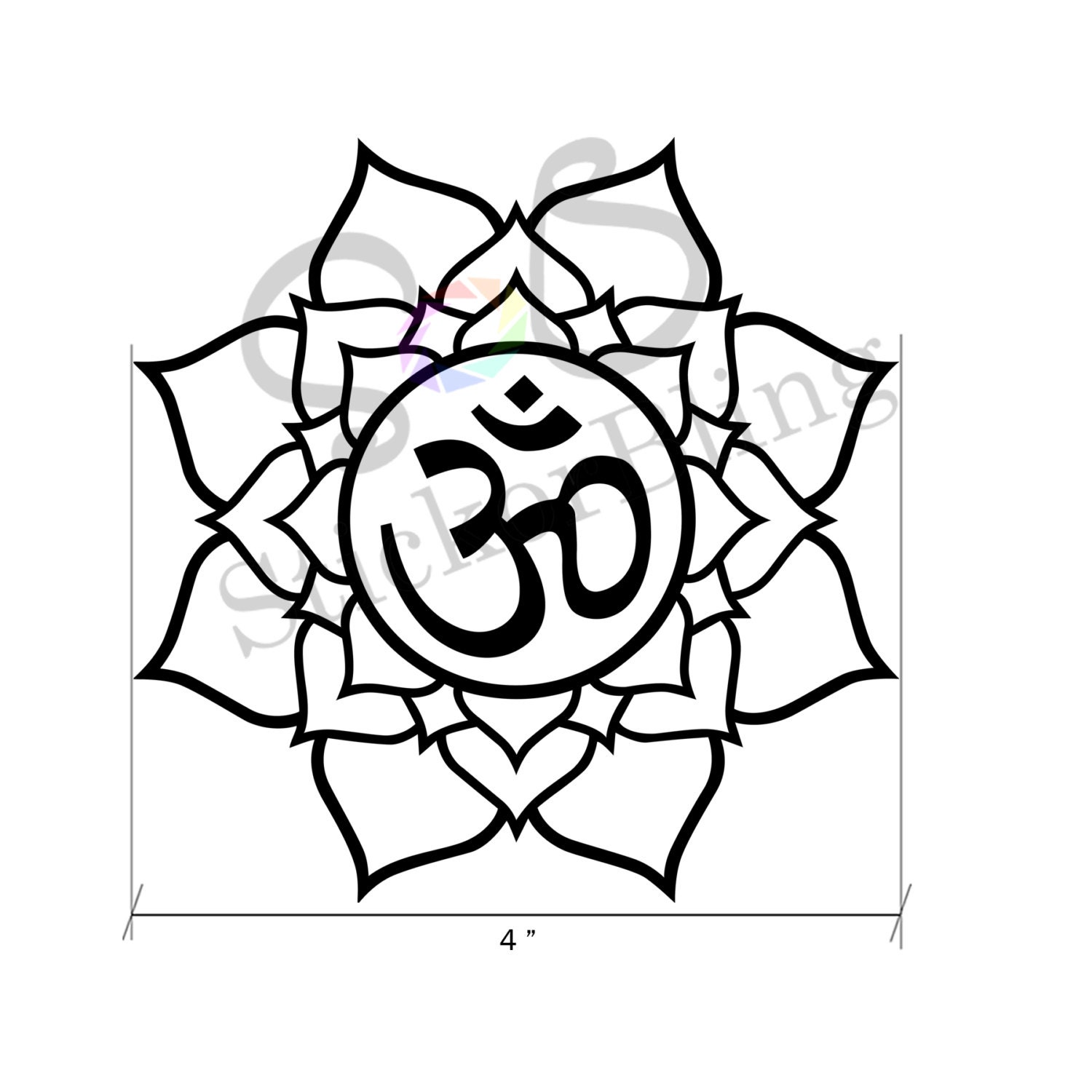 Zen Lotus Ohm Sign 4 Die Cut Vinyl Decal/sticker - Etsy