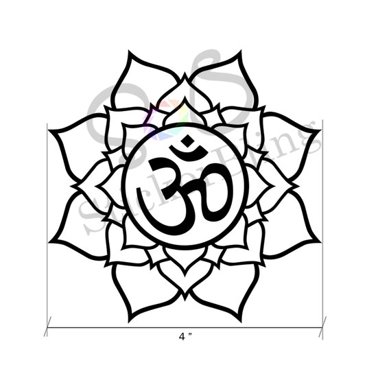 OHM Lotus Yoga Zen Sign Vinyl Decal Sticker Car Window Bumper - Etsy