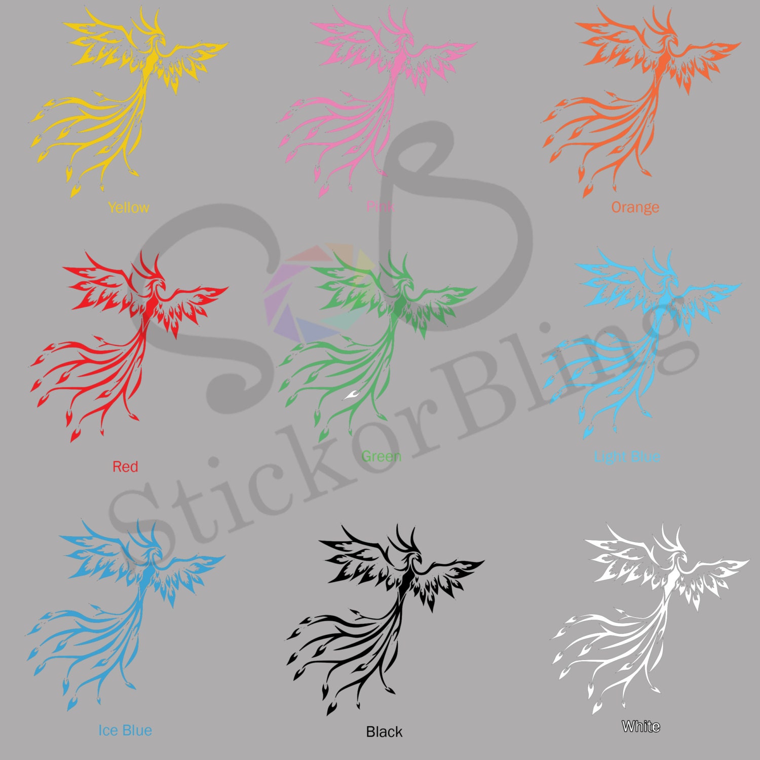 Phoenix 11 X 10.625 Vinyl Decal Sticker Car Window Bumper Computer ...