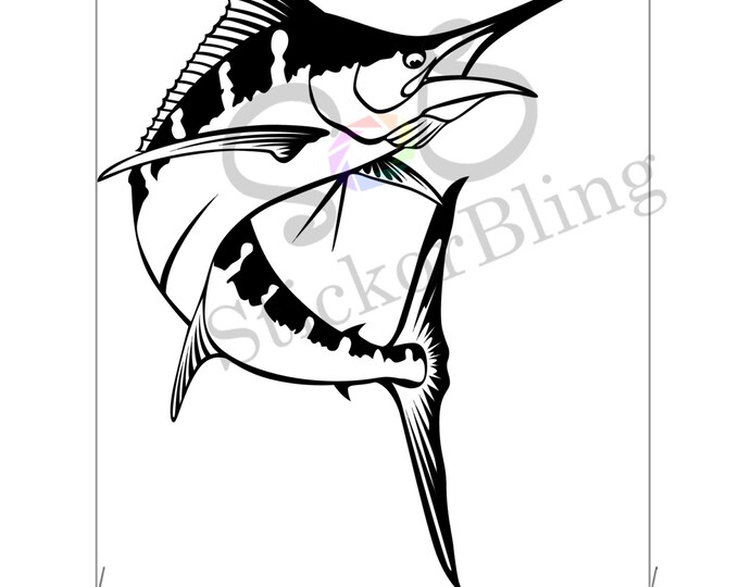 Marlin Fish 6 Vinyl Decal Sticker Car Window Bumper Computer Laptop - Etsy