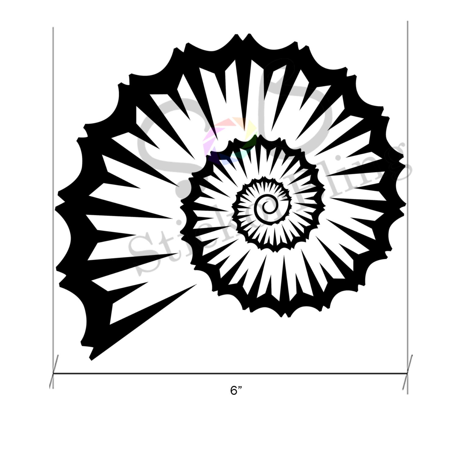 Seashell 6 X 5.5 Die Cut Vinyl Decal Sticker Car - Etsy