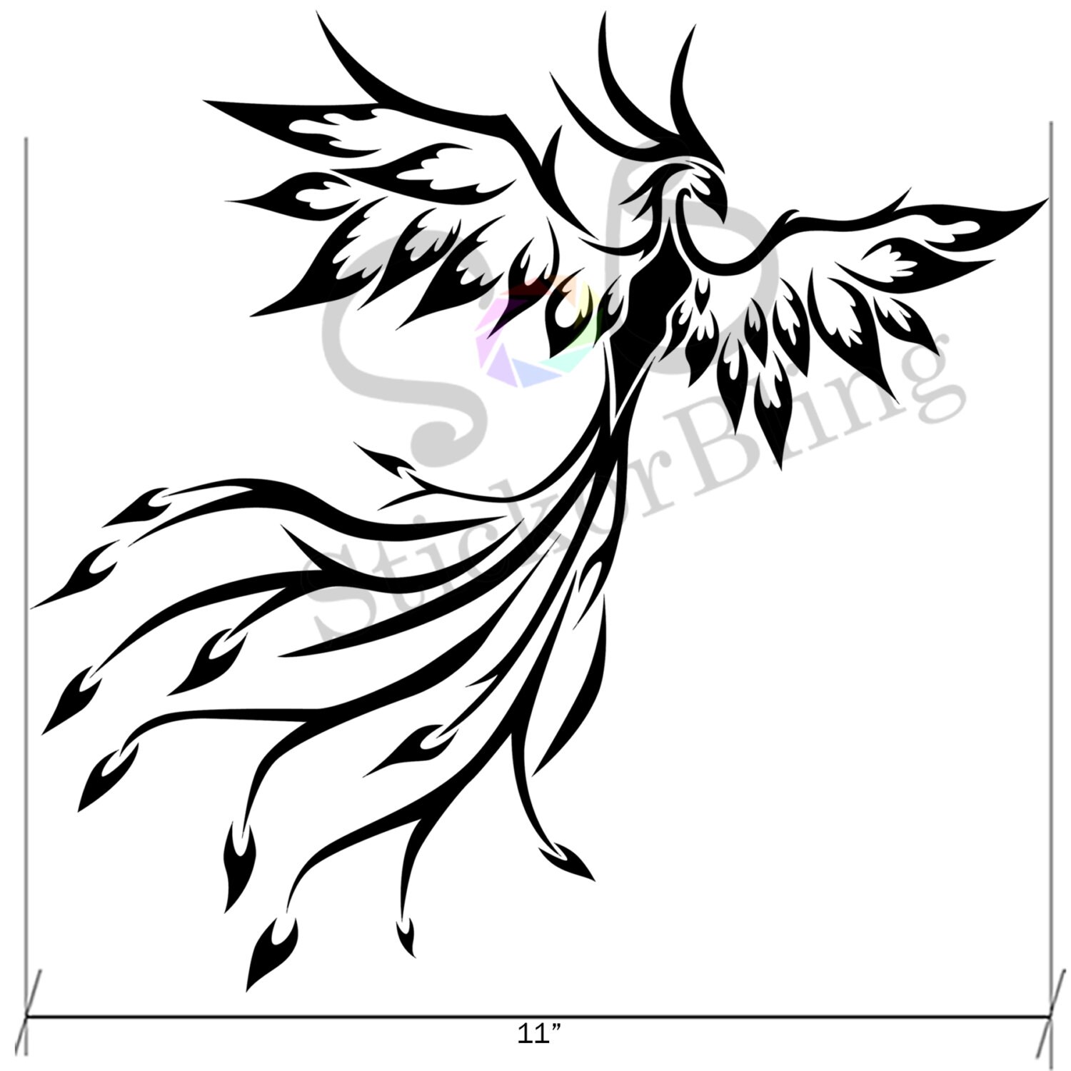 Phoenix 11 X 10.625 Vinyl Decal Sticker Car Window Bumper Computer ...