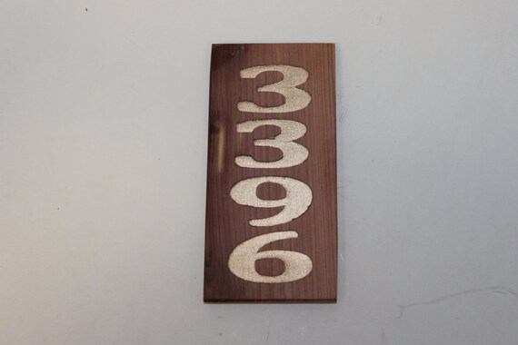 Numeral Alpha Mini Sign Wood Carved Cedar Sign Token - Etsy
