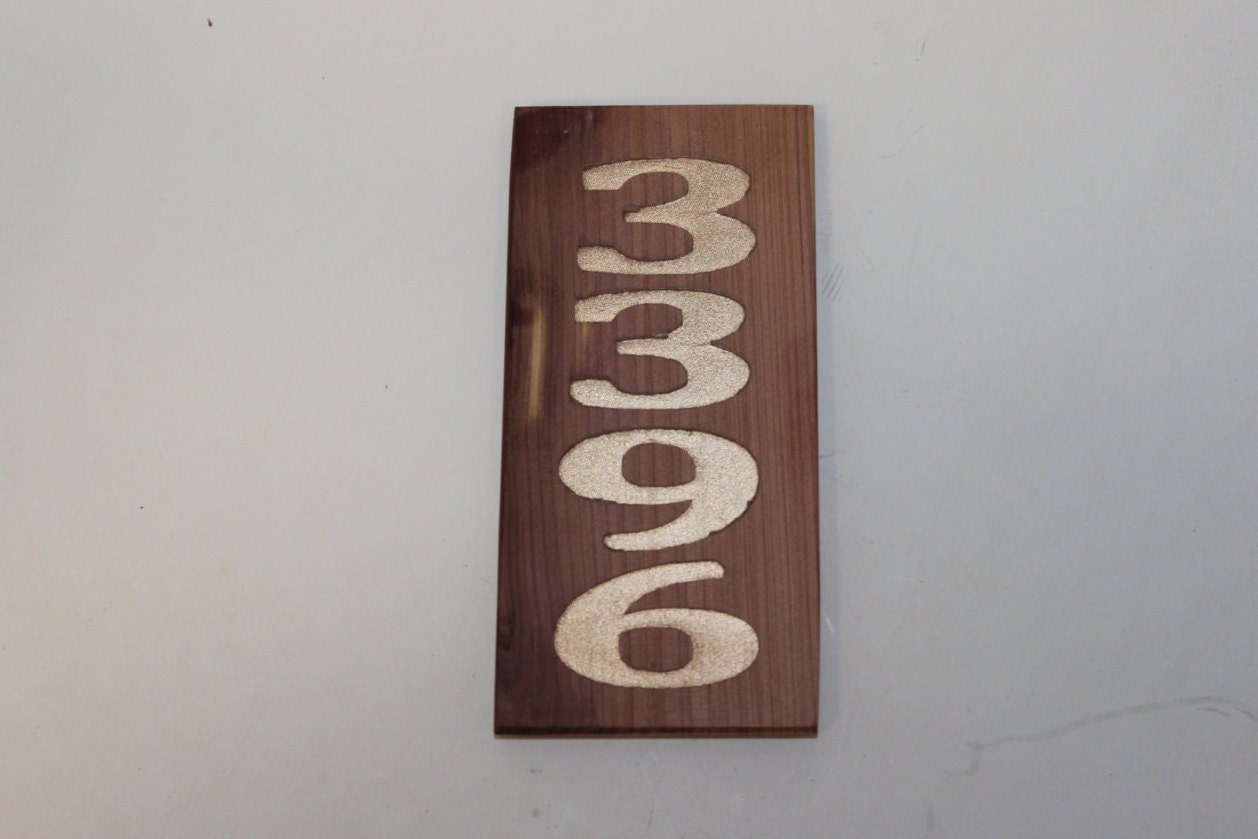 Numeral Alpha Mini Sign Wood Carved Cedar Sign Token - Etsy