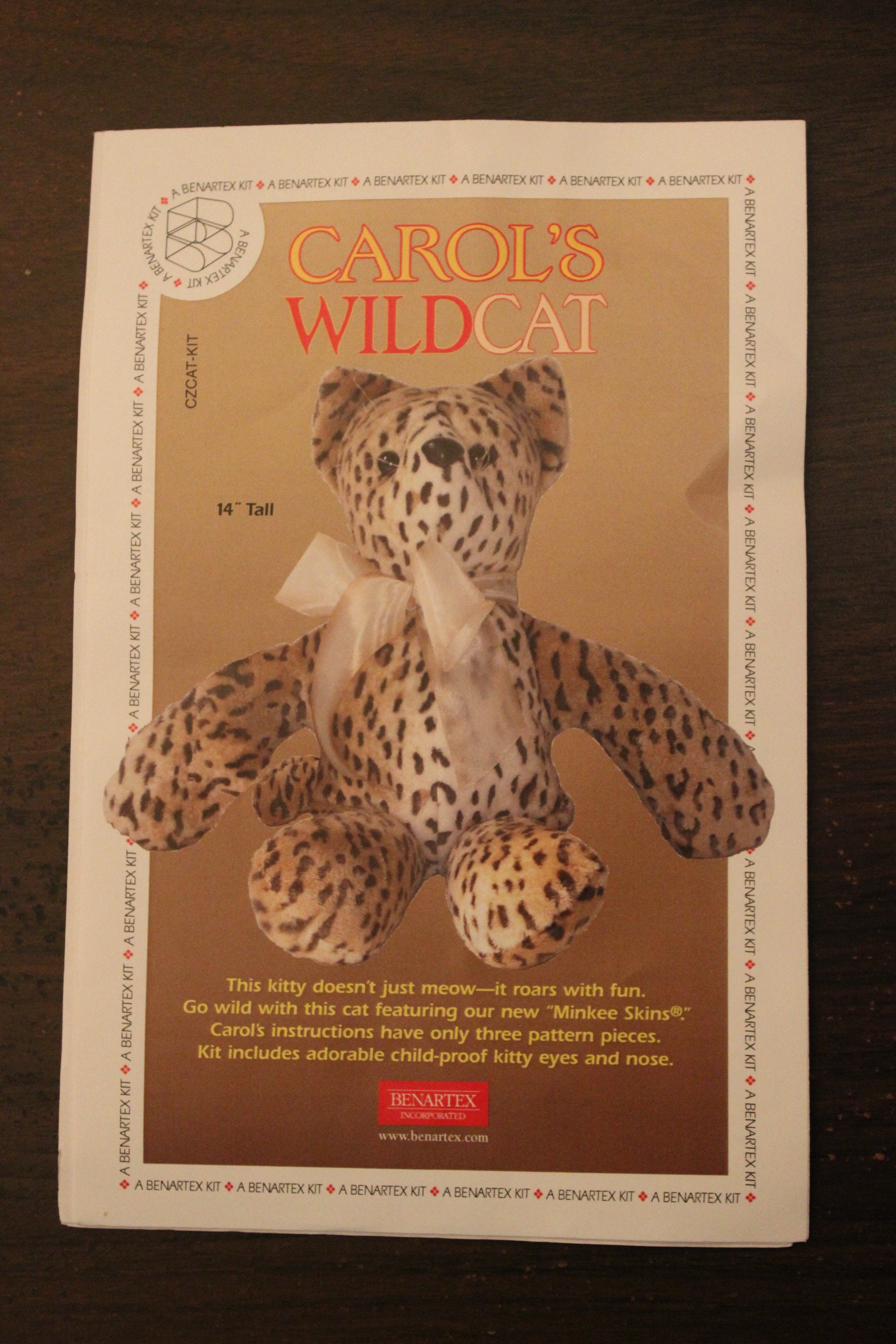 Carol's WILDCAT, Pattern and Fabric Kit, Featuring Soft MINKEE Fabric ...