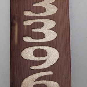 Numeral Alpha Mini Sign Wood Carved Cedar Sign Token - Etsy