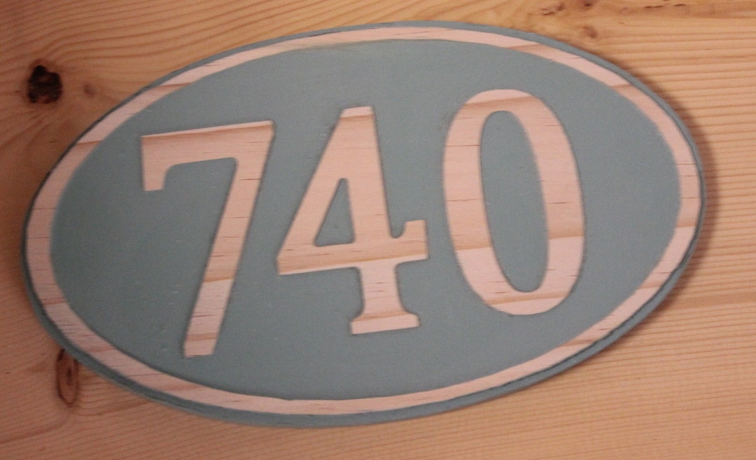 HOUSE NUMBERS Wood Carved House Oval Address Numeral Sign - Etsy