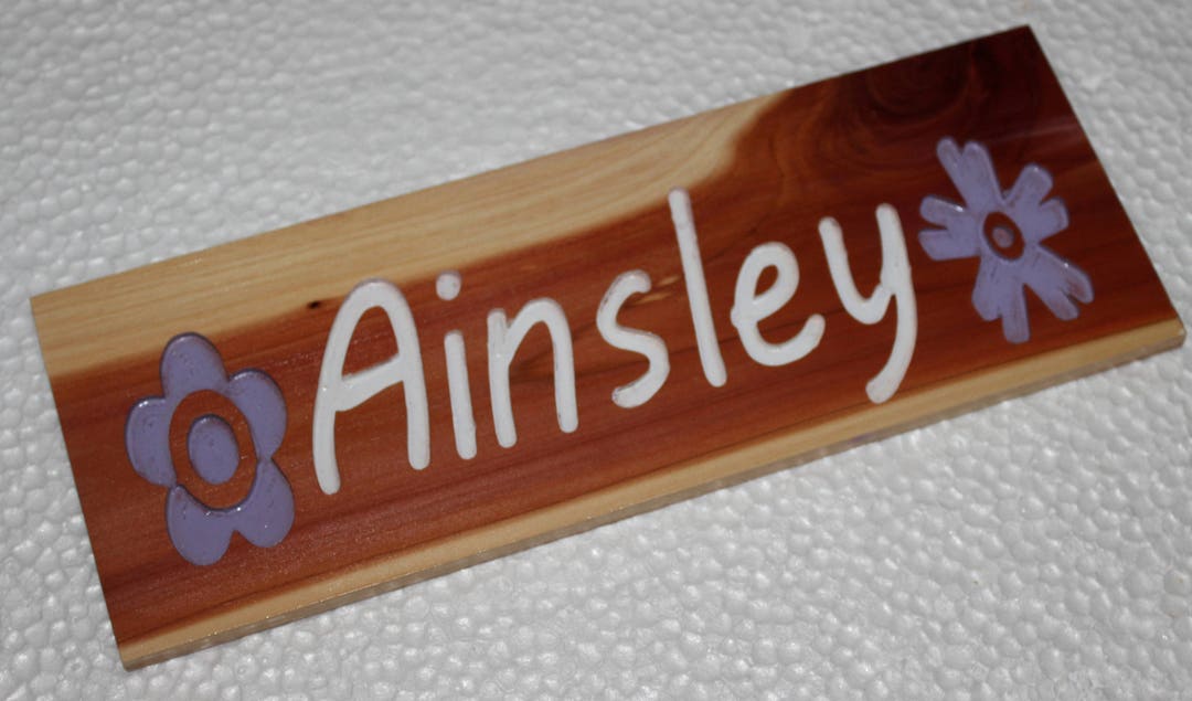 Cedar Wood Carved "names on Wood" - Etsy