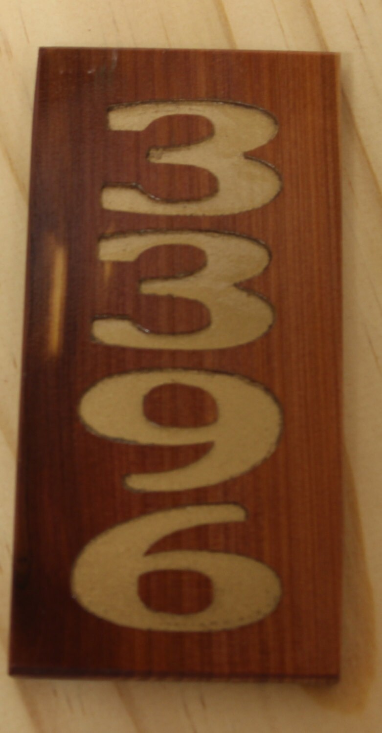 Numeral Alpha Mini Sign Wood Carved Cedar Sign Token - Etsy