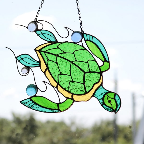 Turtle Stained Glass - Etsy