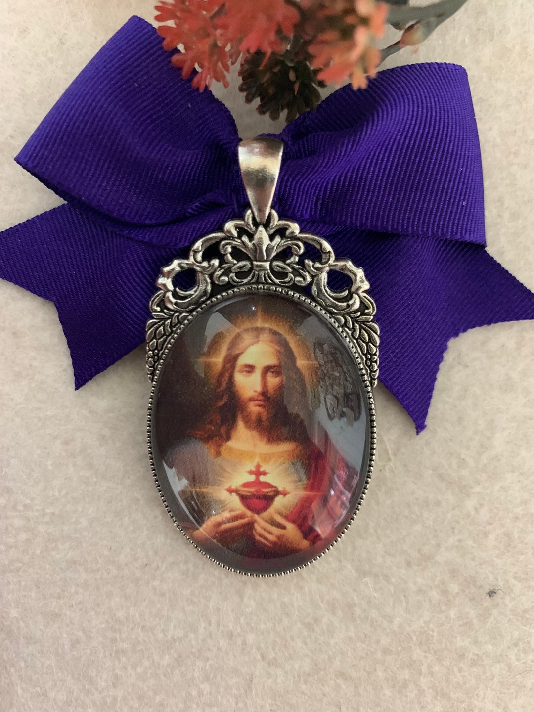 SACRED HEART of JESUS. Brooches - Etsy