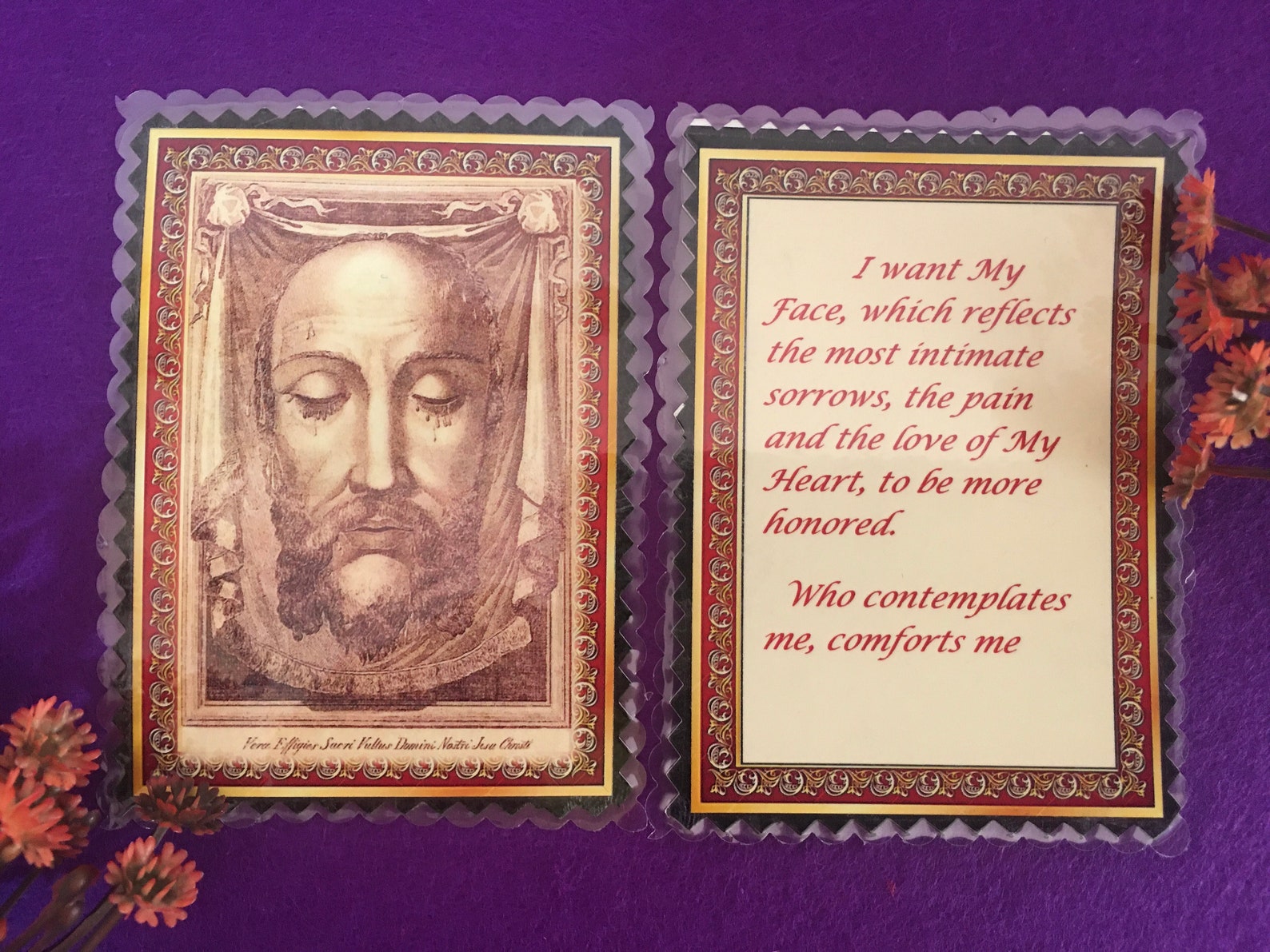 Devotion to the Holy Face. Cards Printed Double-sided With - Etsy