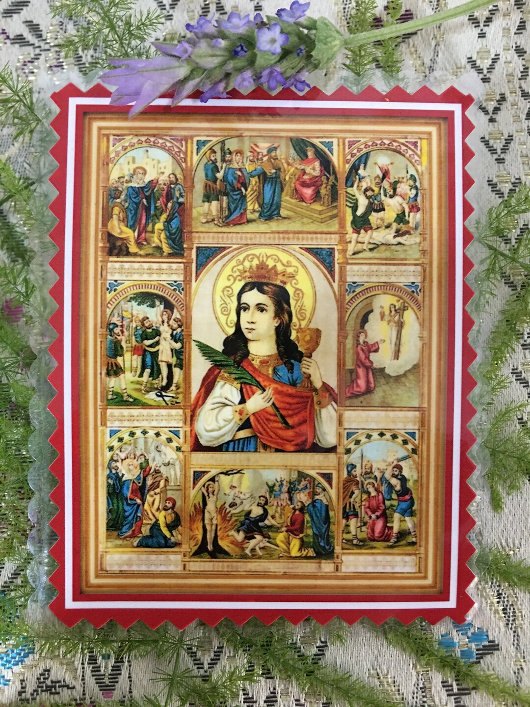 SANTA BARBARA. Laminated Card. - Etsy