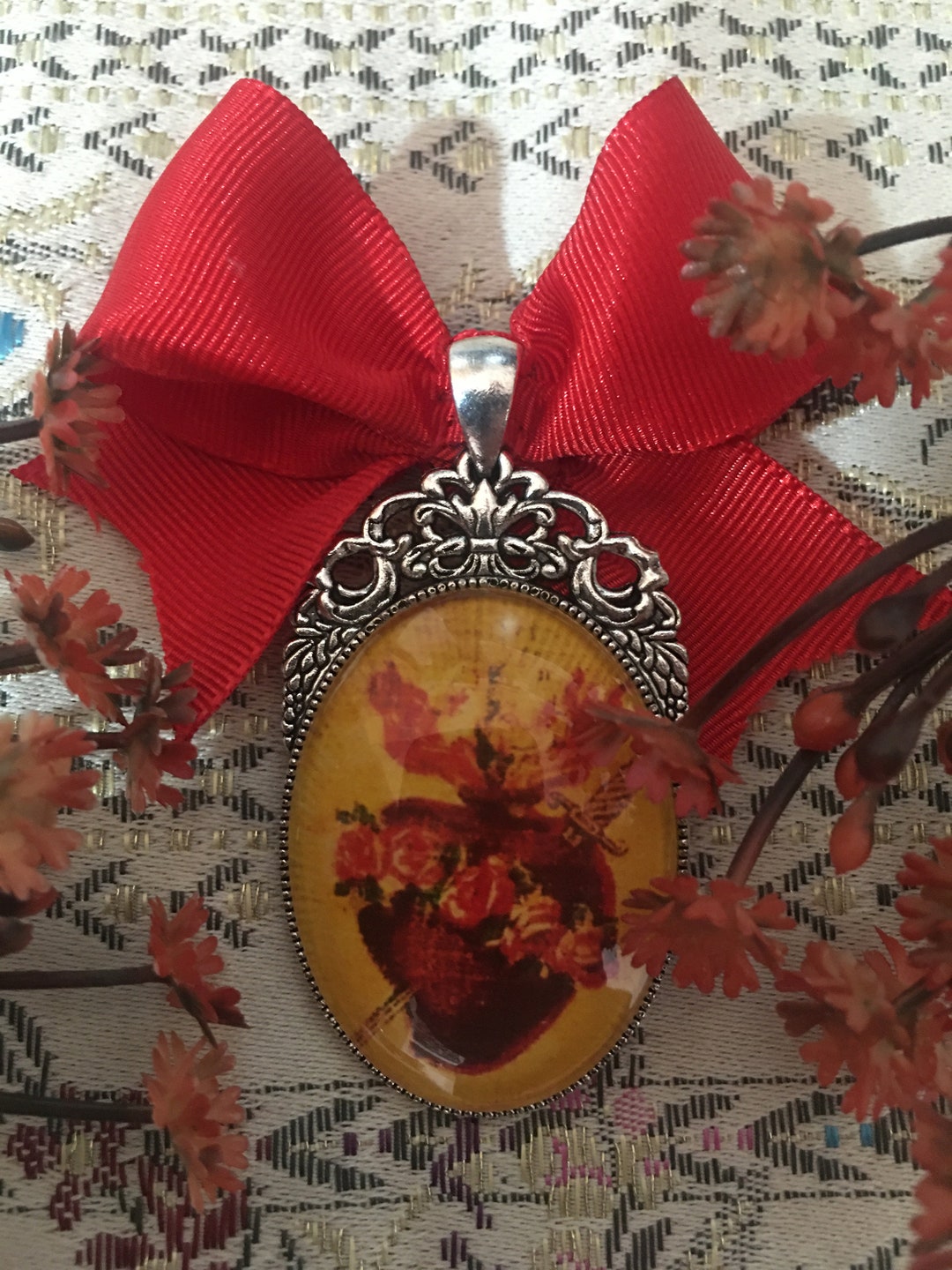 Sacred Heart of Mary. Medallion, Brooch - Etsy