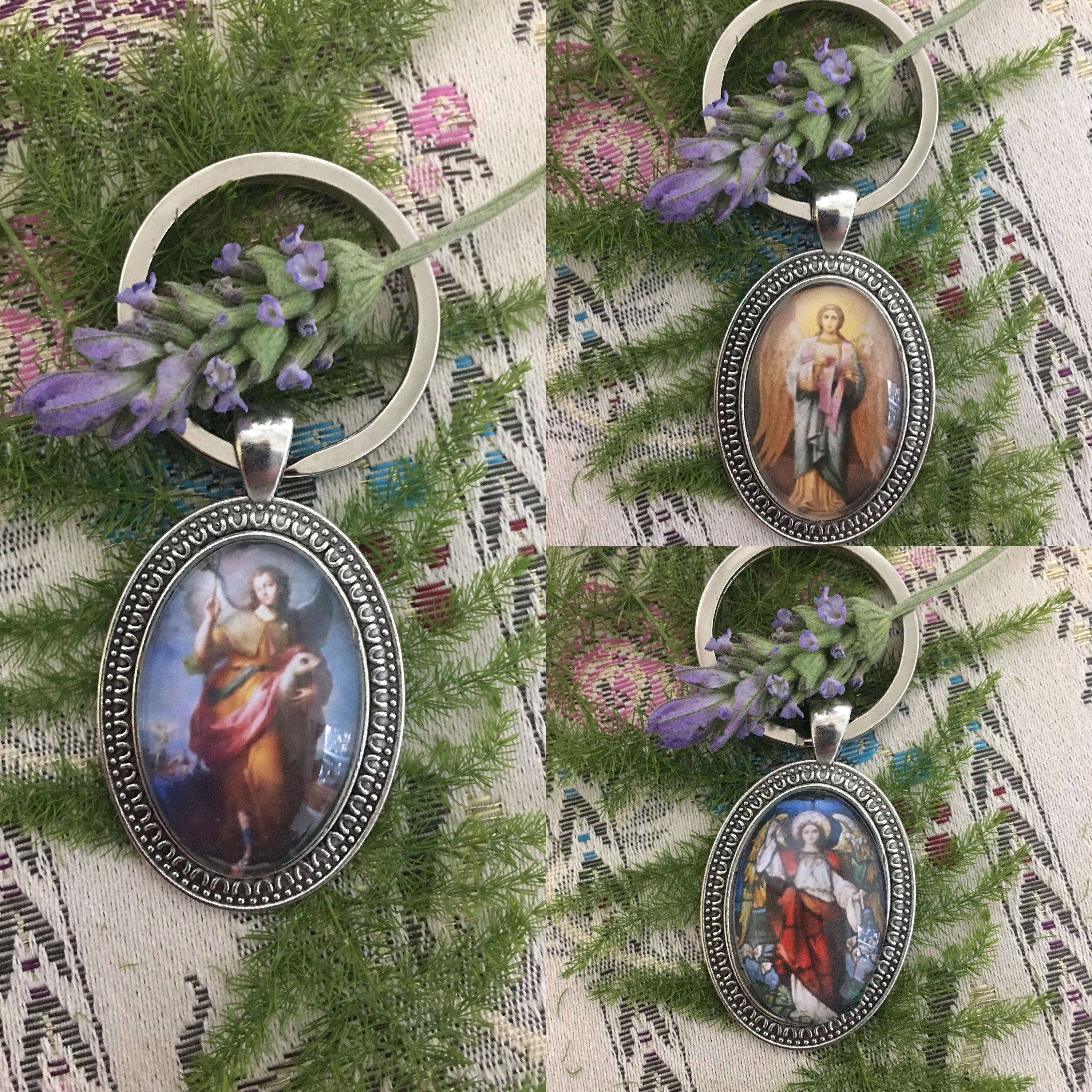 Keychains of San Miguel San Gabriel and San Rafael. - Etsy UK
