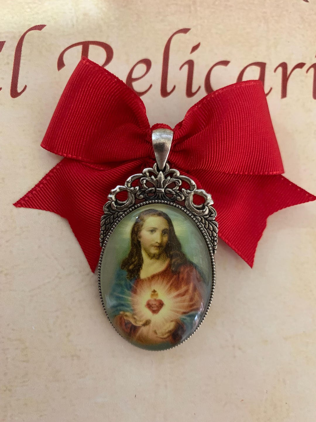 SACRED HEART of JESUS. Brooch. - Etsy UK