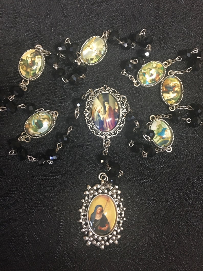 Corona de los Siete Dolores de Maria Rosario. | Etsy Corona de los Siete Dolores de Maria Rosario. | Etsy