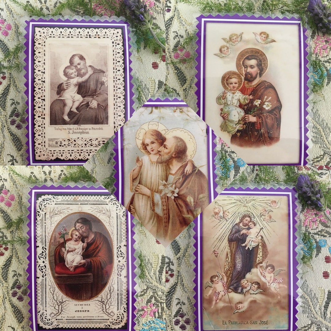 Saint Joseph, Patriarch of the Catholic Church. Laminated Cards. - Etsy