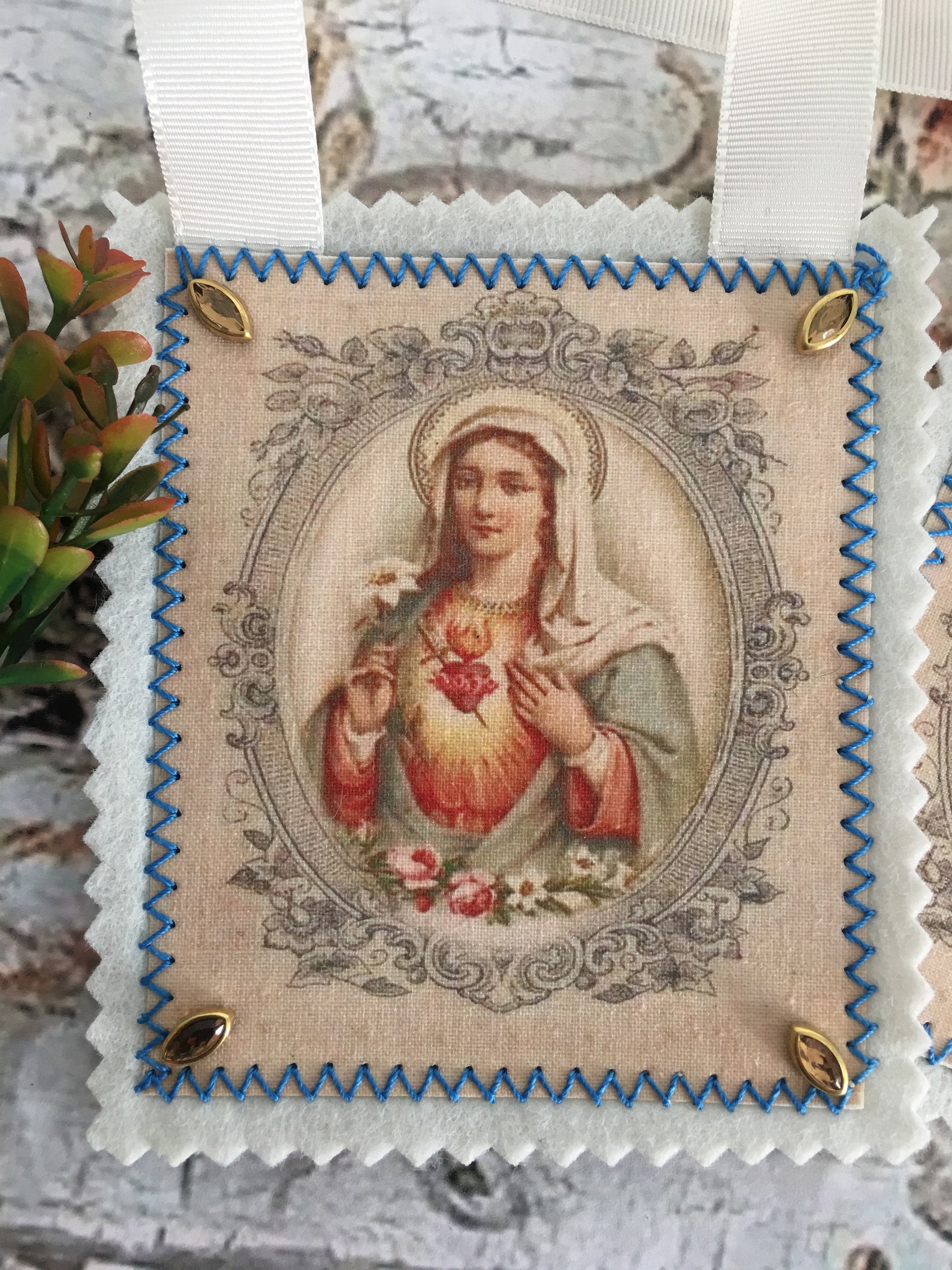 Immaculate Heart of Mary. Scapulars - Etsy