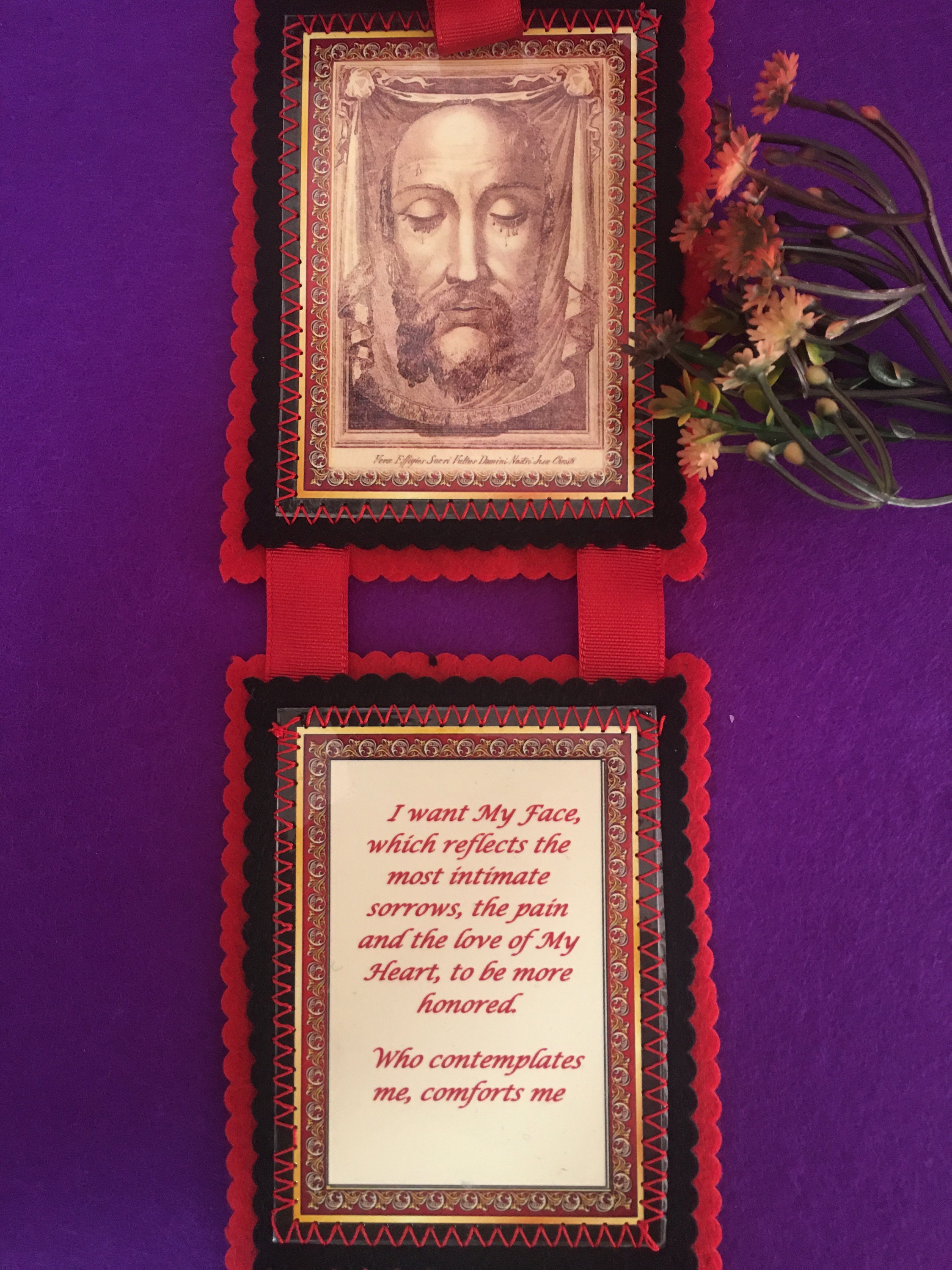 Devotion to the Holy Face. Scapular for the Door Blessing for - Etsy UK