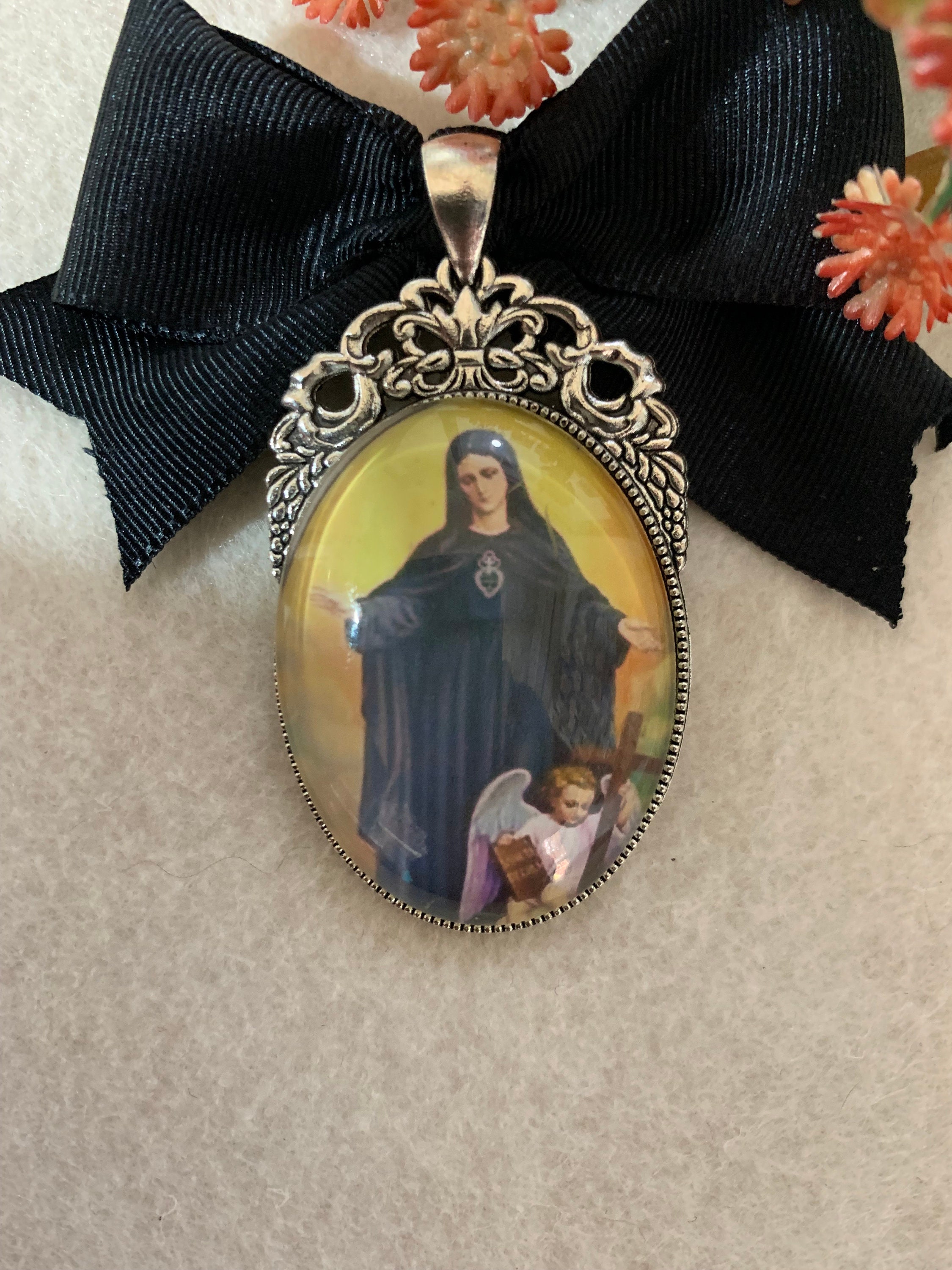 SANTA GEMA GALGANI, Virgin and Passionist Shield. Brooches - Etsy