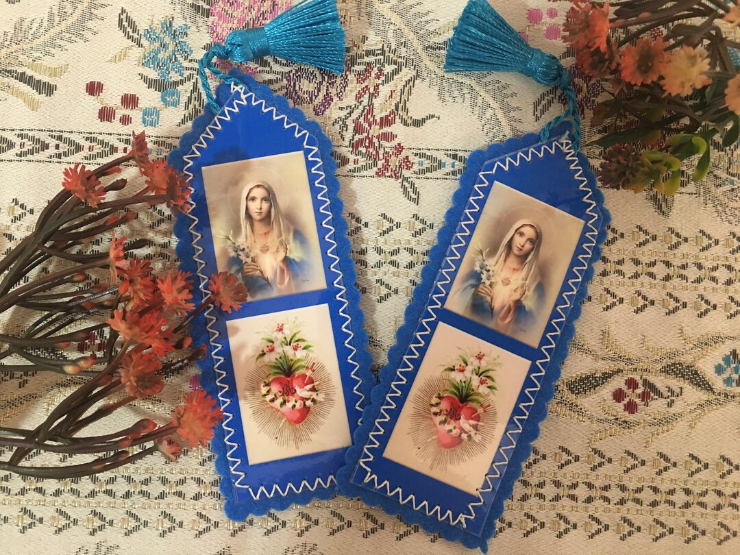 The Immaculate Heart of Mary. Bookmark. - Etsy