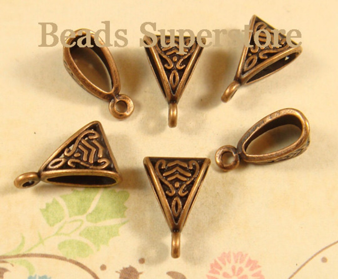 20pcs, 15 Mm X 10 Mm Antique Copper Bail Connector Nickel Free, Lead ...