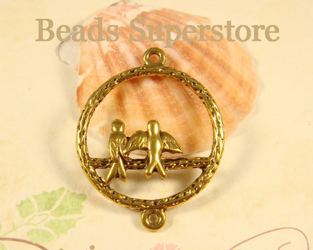 35x28mm Antique Gold 3D Bird Link, Bird Connector, Nickel Free, Lead ...