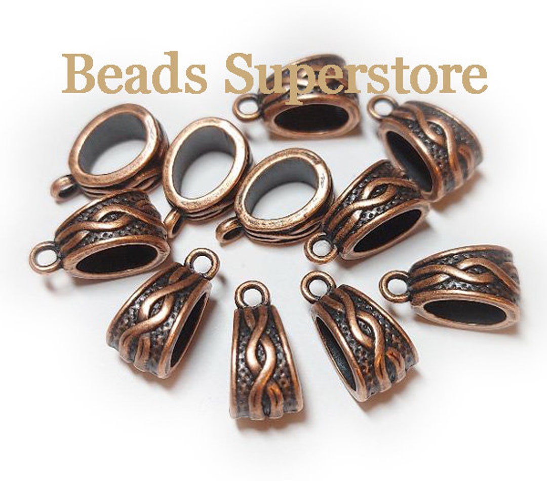 14x7.5mm Antique Copper Bail Connectors Nickel Free Lead - Etsy