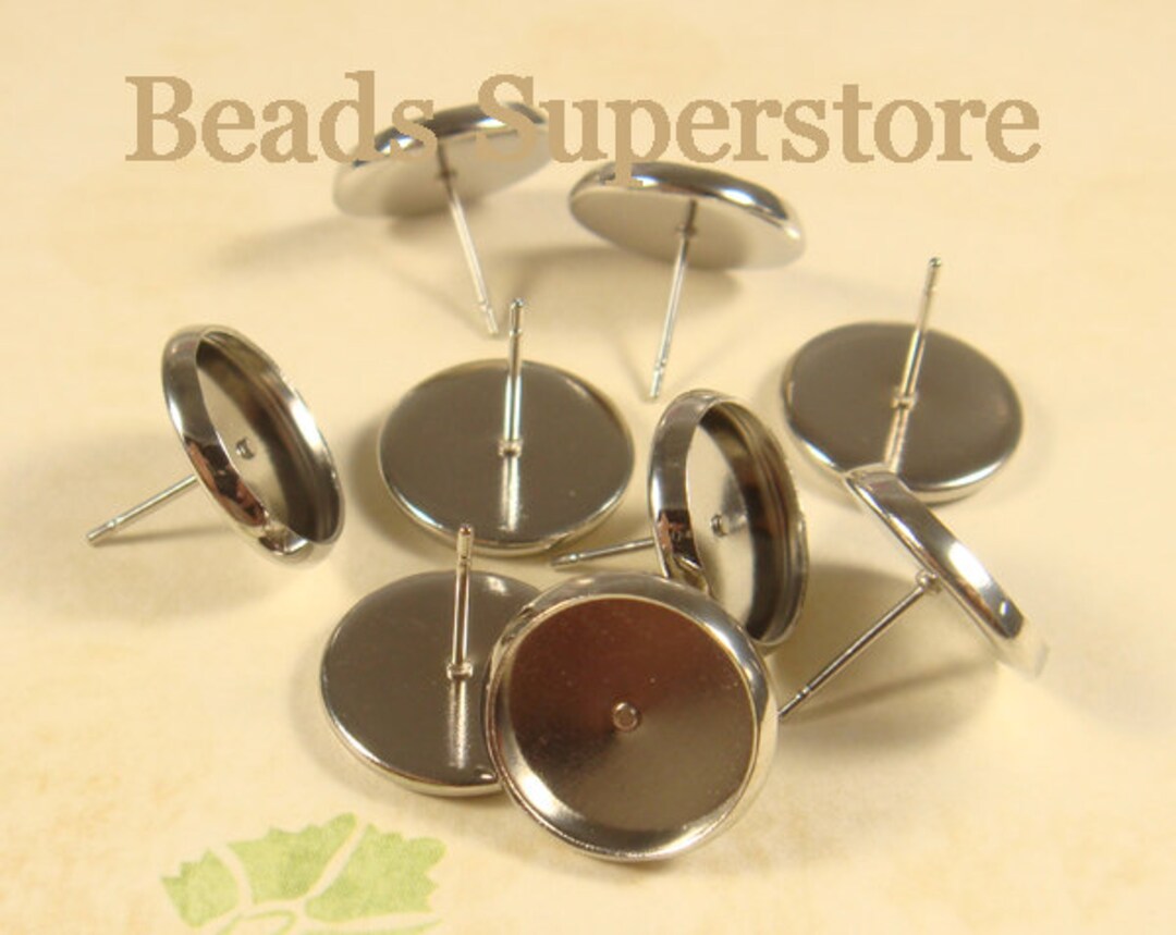 CLOSEOUT SALE 30pcs Tray 12mm Platinum Plated Brass Ear - Etsy
