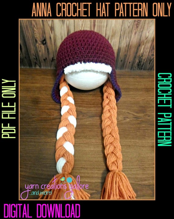 Sewing & Fiber Crochet PDF digital download the ana hat crochet pattern ...