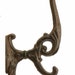 Decorative Victorian Ornate Triple Wall Hook Rust Brown Cast Iron 7 ...
