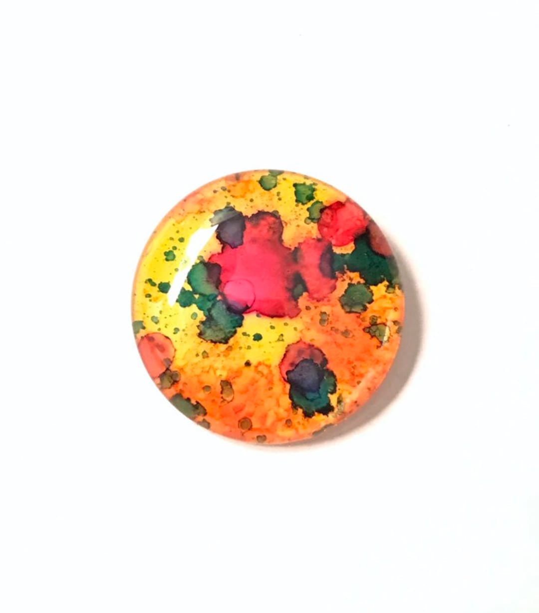 Alcohol Ink Art Glass Magnet, 2 Inch, Abstract Splatter Design, OOAK - Etsy