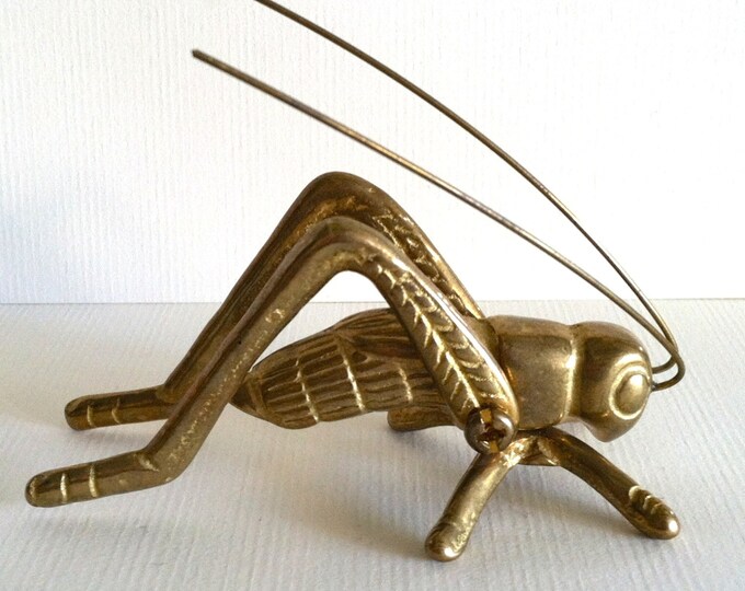 Vintage Solid Brass Good Luck Cricket - Etsy