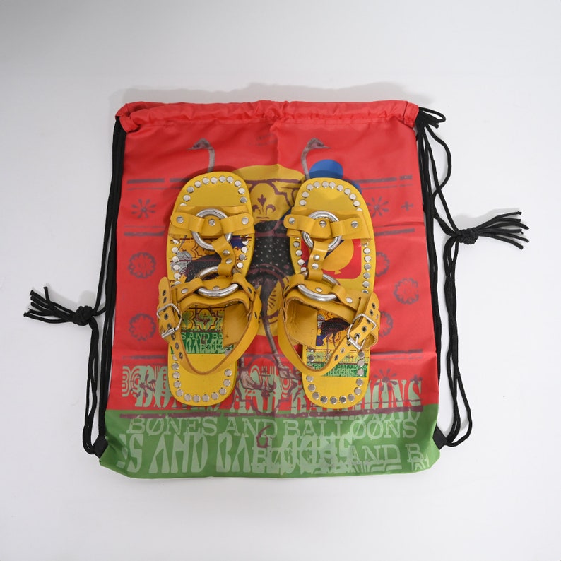 Yellow Men's Classic 60s / 70s Design Super-unique Strappy Hand Made ...