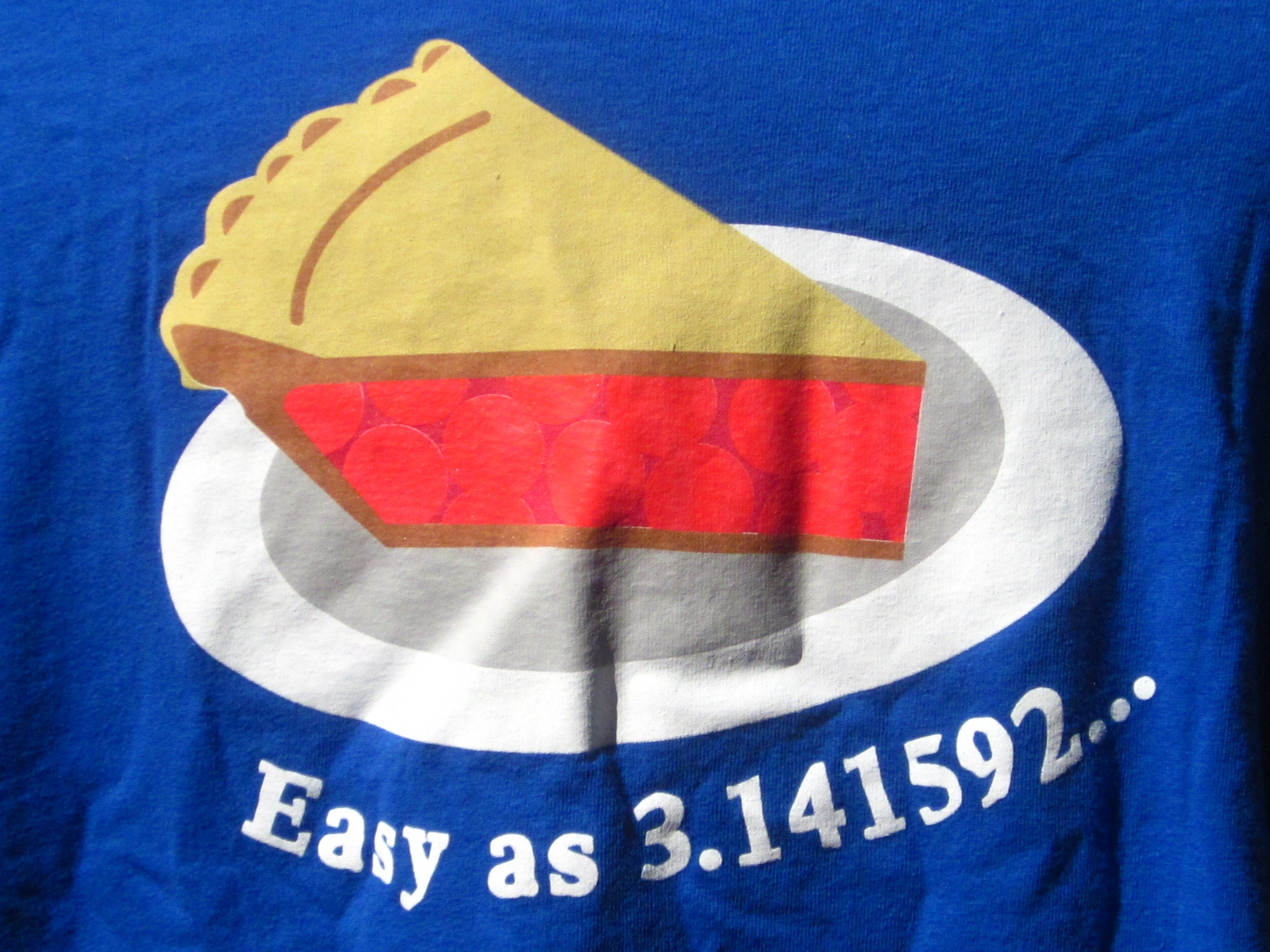 EASY AS 3.141592...Easy As Cherry Pie -Camiseta azul vintage-X Camiseta ...