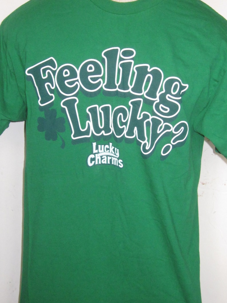 LUCKY Charms-large Green Tee Shirt Vintage 90's-feeling Lucky? Lucky ...
