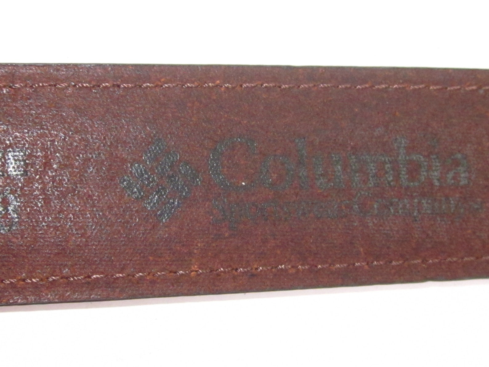 Vintage Columbia Men's Full Grain Leather Belt: Size 38 With Pewter ...