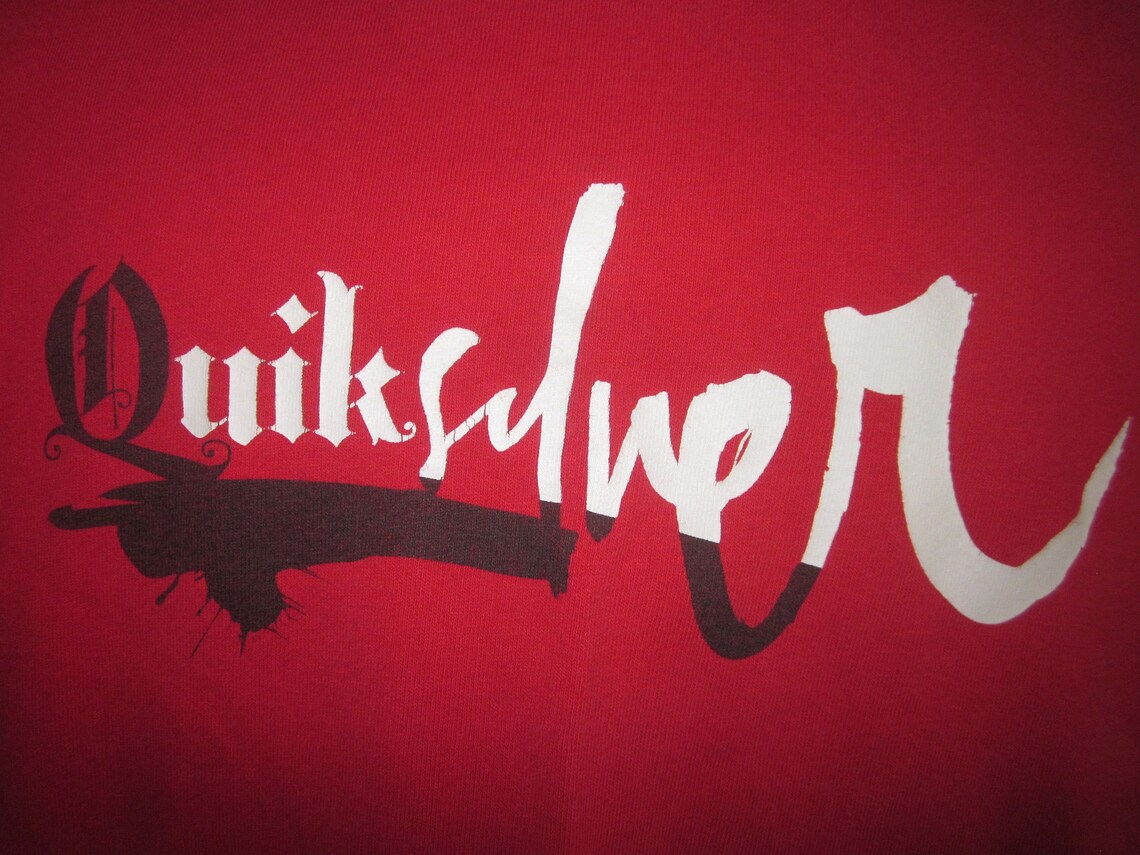 Vintage QUICKSILVER Original Red T-shirt Short Sleeve Cotton | Etsy