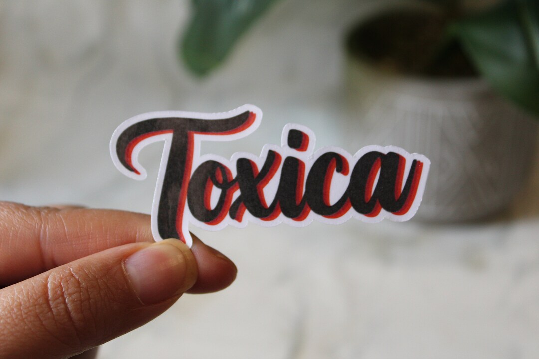 Toxica Die Cut Sticker for Water Bottle, Laptop, Notebook - Etsy