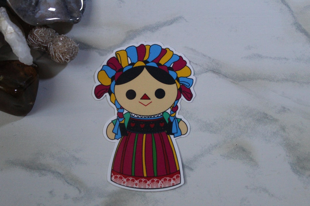 Muñeca Lele Sticker: Mexican Rag Doll Die Cut Sticker - Etsy