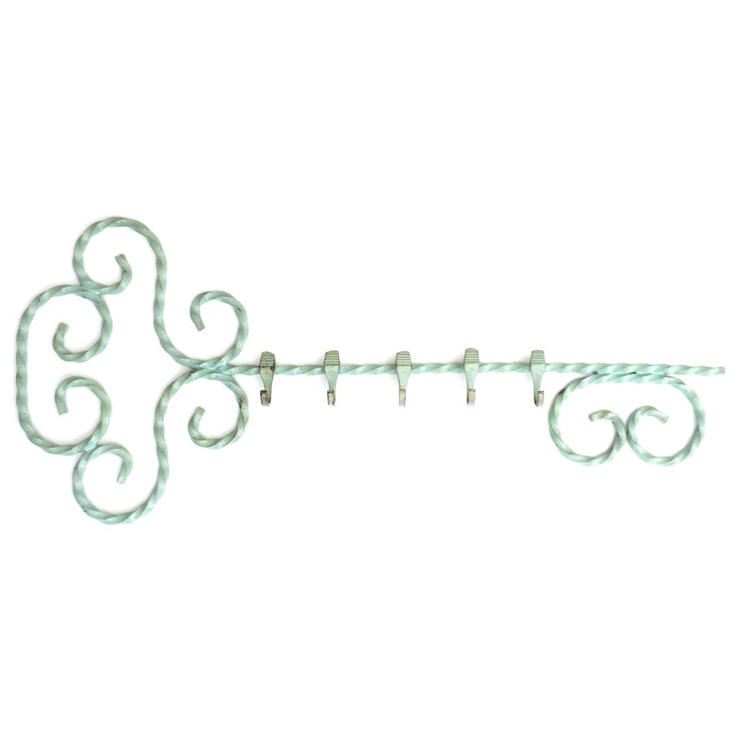 French Vintage Skeleton Key Shaped Rack, Key Shaped Key Rack, Jewelry ...