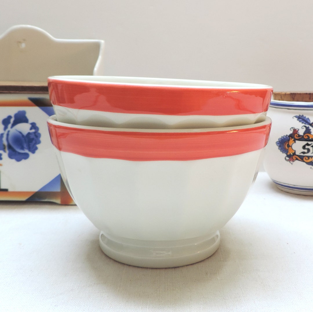 Vintage Italian Bowls, Italian Latte Bowls, Italian Cafe Au Lait Bowls ...