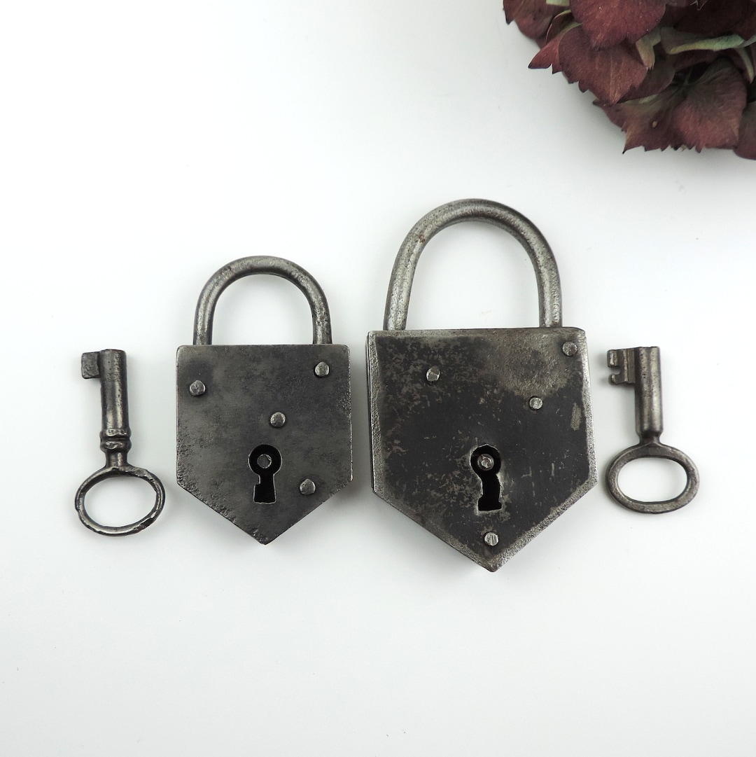 Vintage Lock and Skeleton Key, French Vintage Lock and Skeleton Key Set ...